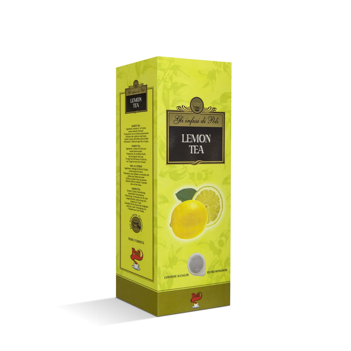 Lemon tea infusion in Paper Ese Pods format · Caffè Poli
